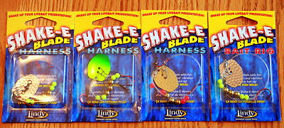 New 4 Units - Lindy Shake-E Blade Harness Live Bait Rigs Walleye Leech ...