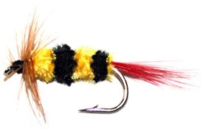 Stopper Hard Body Bee Bug Panfish Fishing Flies 12/Card Bee Pattern CF ...
